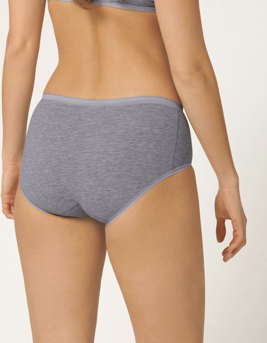 Sloggi dames Basic Midi slip - Heup slip - katoenen dames onderbroek - 40 - Grijs | bol