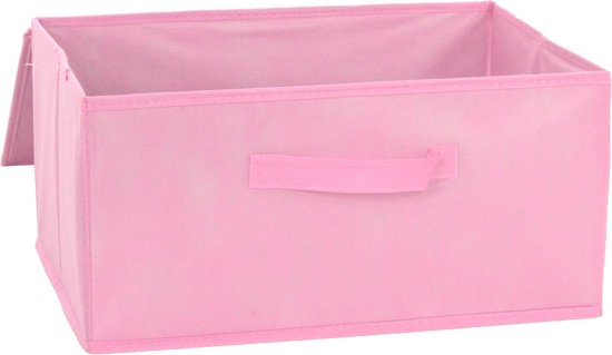 Opberg box Roze 40X30X20 [Per Stuk] Opbergdoos Textiel | bol