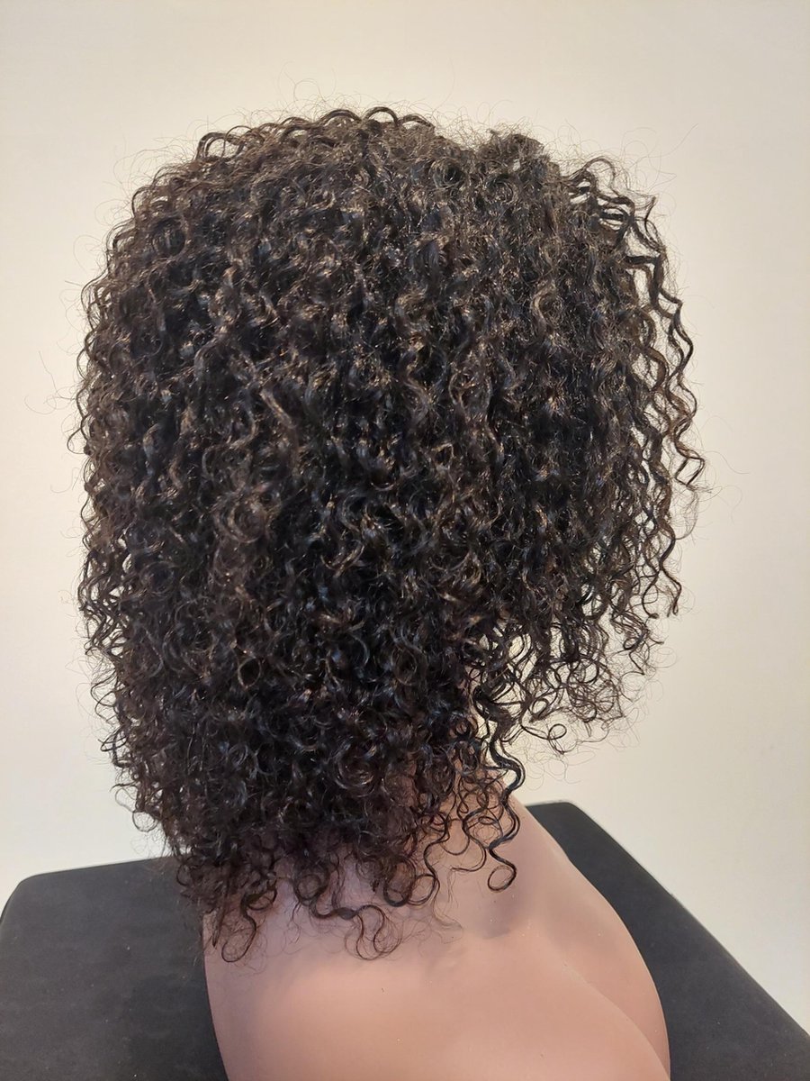 Wigs by Hairglow - 100% human curly hair - kleur zwart | bol