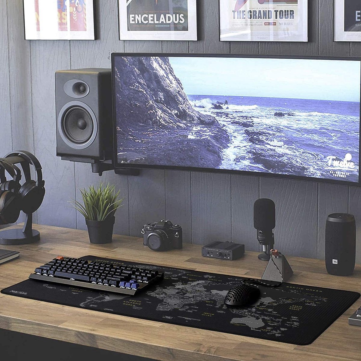 XXL Gaming Muismat Groot - 900 x 400 mm - Franjevrije randen - Antislip ...