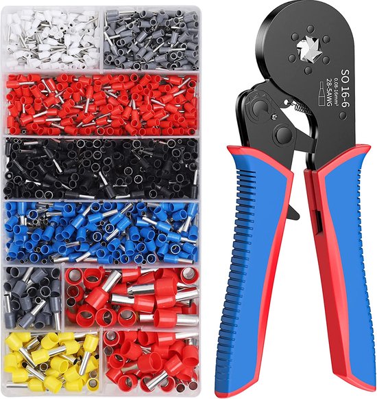 Pince à sertir avec jeu de 300 manchons d'insertion de tôles I outil de sertissage... | bol