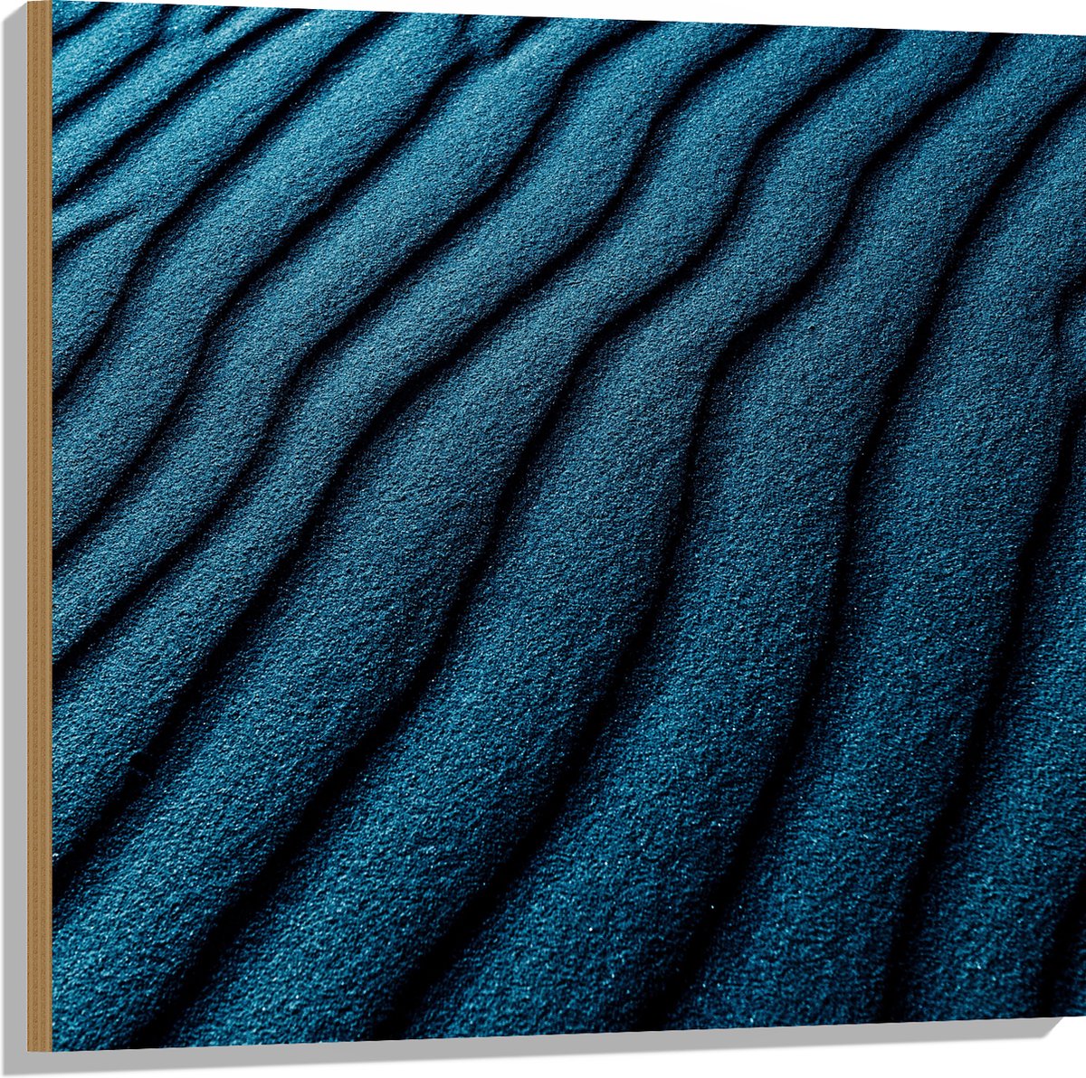 Hout - Patroon van Blauwe Kleine Banen - 80x80 cm - 9 mm dik - Foto op ...