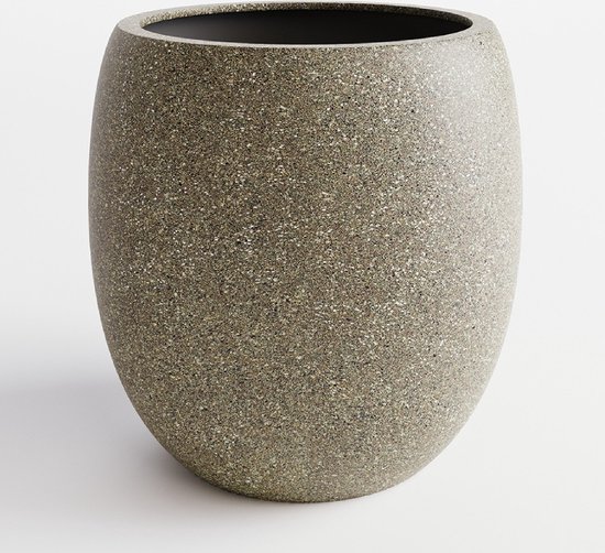 Luxe Plantenpot XL | Keramiek Grafiet Look | Grote bloempot voor buiten ...