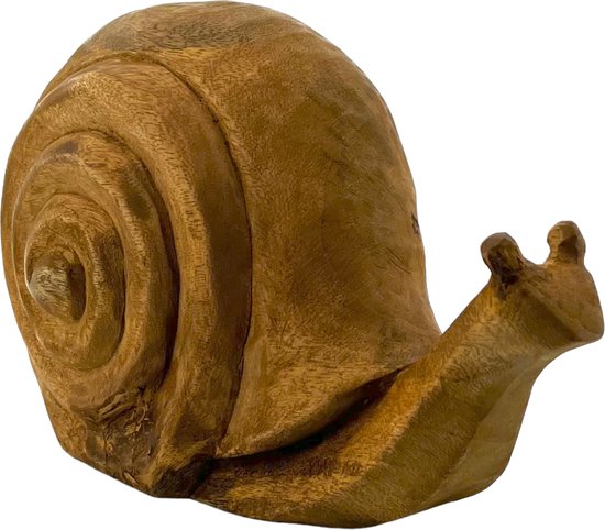 Parlane Houten Decoratie Slak handgemaakt van mangohout 24 x 10 x 15 cm ...