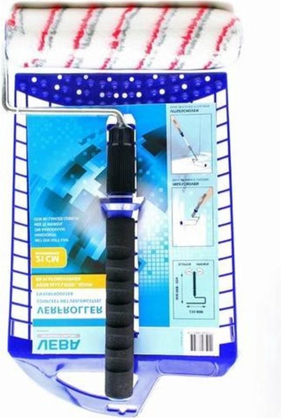 Verfroller 21 cm met verfrooster en verlengsteel - Verfrol/vachtrol 21 ...