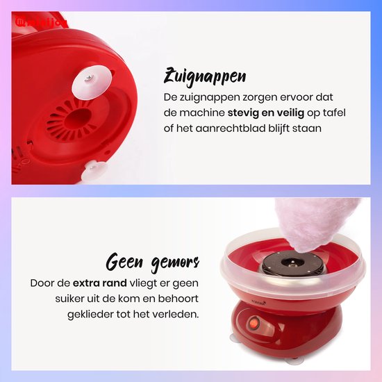 Suikerspinmachine - Suikerspinmaker - Rood - Snoep - Kinderfeestje ...