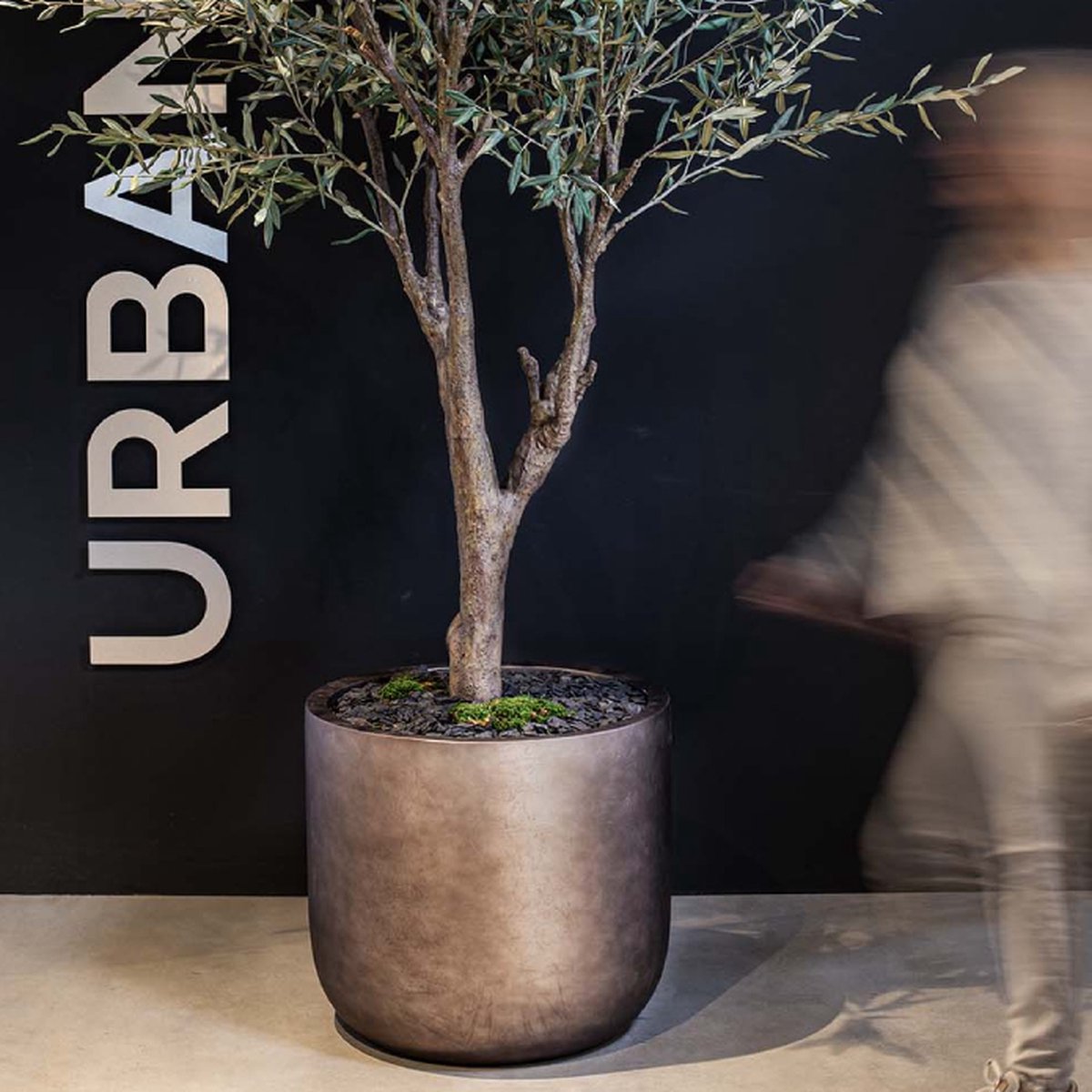 Luxe Plantenpot XL | Royal Champagne Mat Rosé Plantenbak | Blad look ...