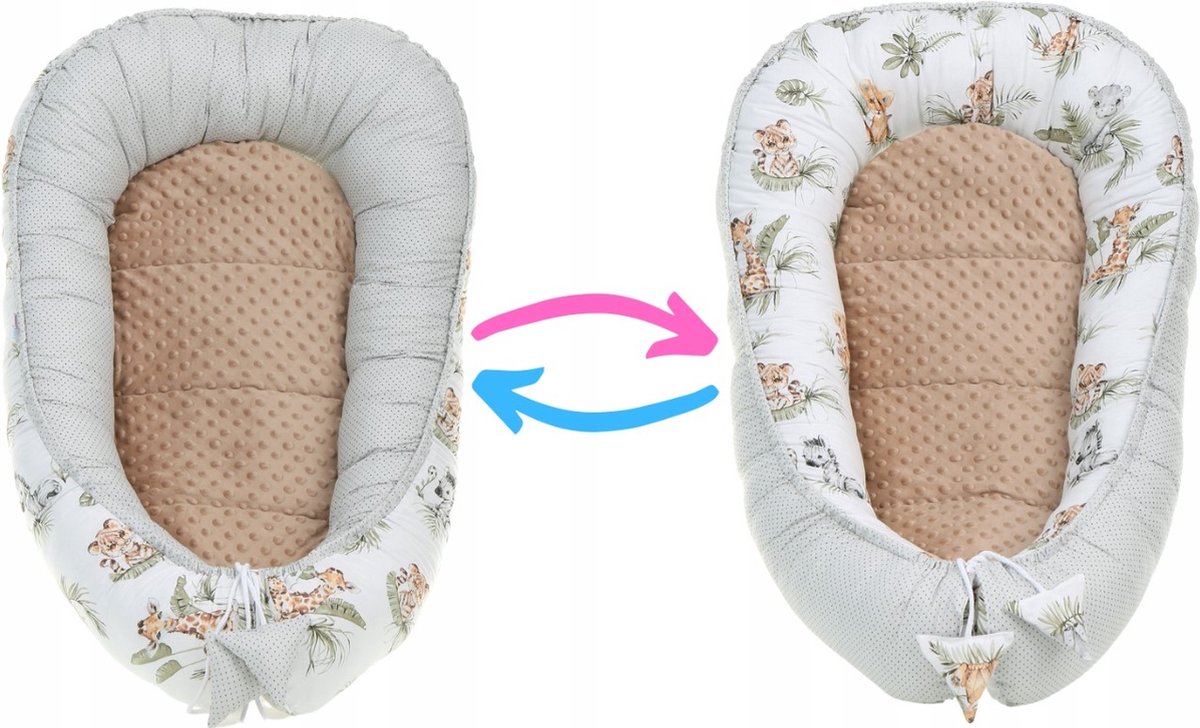 Babynestje set pasgeborenen - knuffelnest baby nestje bed set 7-delig ...