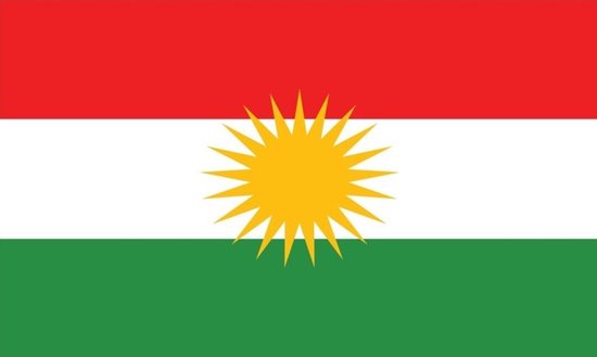 Koerdische Vlag - vlag van Koerdistan - Flag of Kurdistan 150x90 cm ...