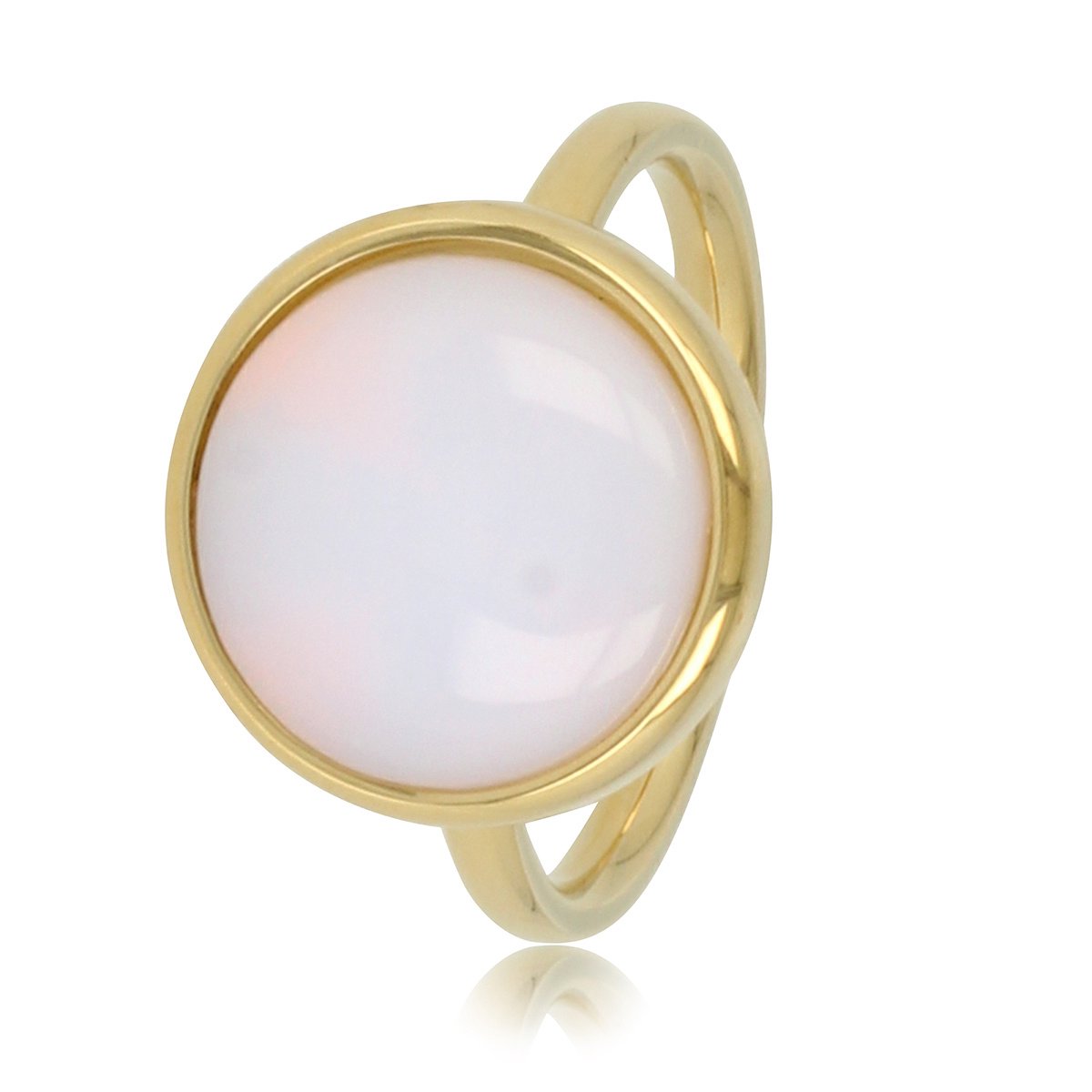 My Bendel - Gouden ring met witte quartz edelsteen - Gouden ring met ...
