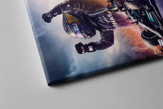 Luxe Lewis Hamilton Formule 1 Canvas Schilderij - Inclusief ...