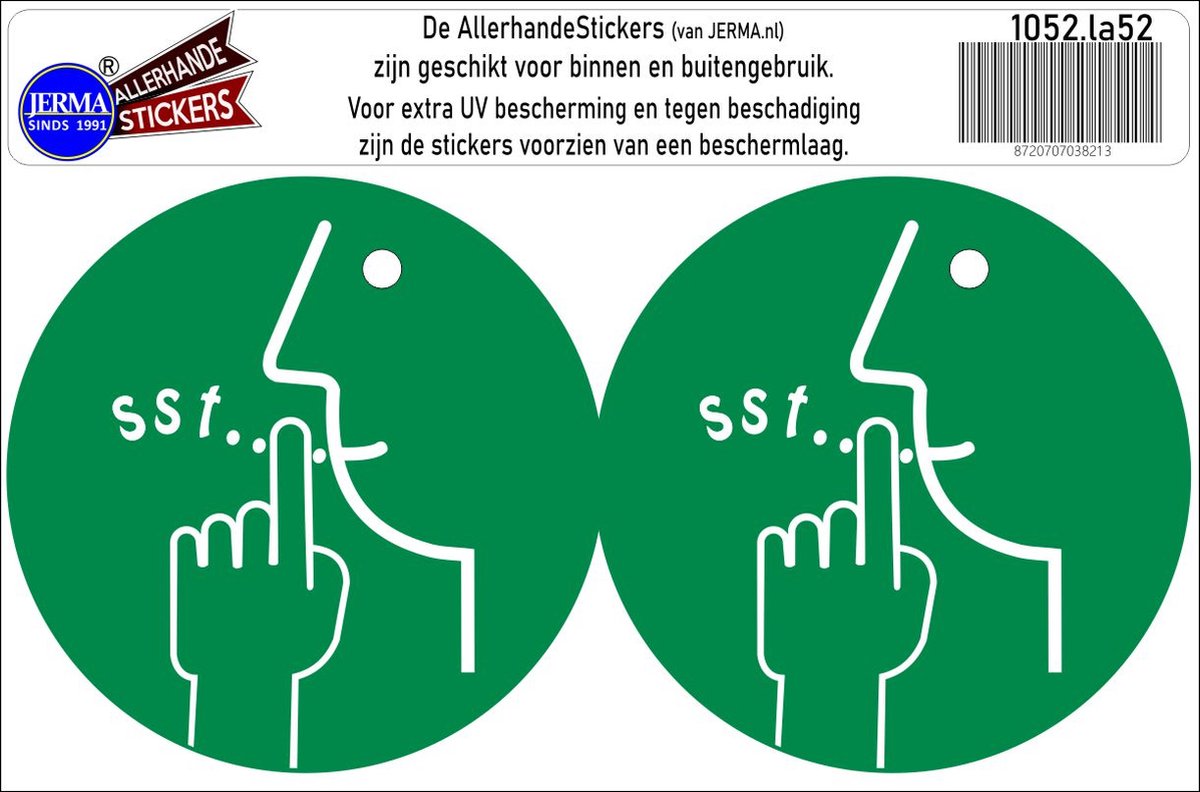 Stilte ruimte pictogram sticker set 2 st. groen | bol.com