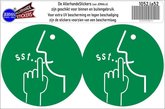 Stilte ruimte pictogram sticker set 2 st. groen | bol