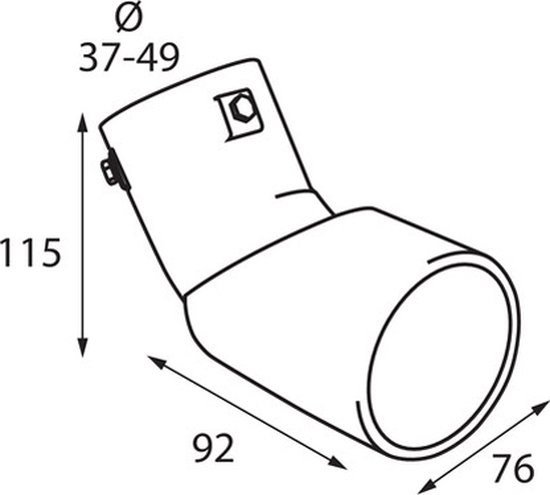 Uitlaat sierstuk TS-61 verstelbaar | bol