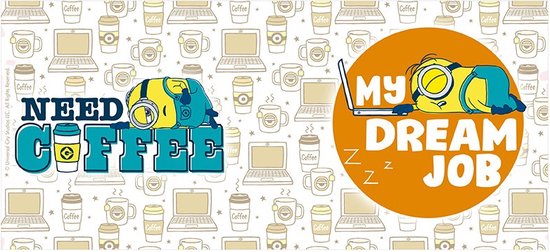 Minions My Dream Job / Need Coffee Mug 320ml | bol.com