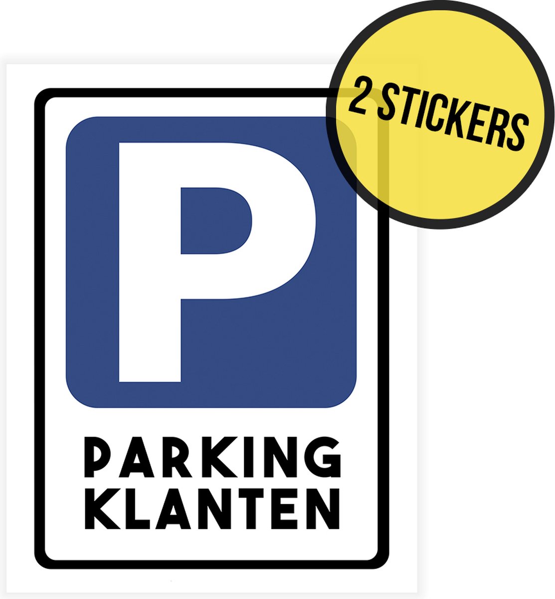 Stickers | "Parking klanten" | 19 x 25 cm | Klantenparking | Niet ...