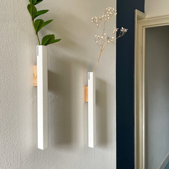 RAAAQ Design - wandvaas / muurvaas - wit - set van 2 stuks - waterdicht ...