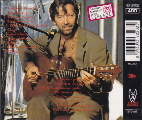 Eric Clapton Unplugged Live 1992 MTV Per CD, Eric Clapton | Muziek ...