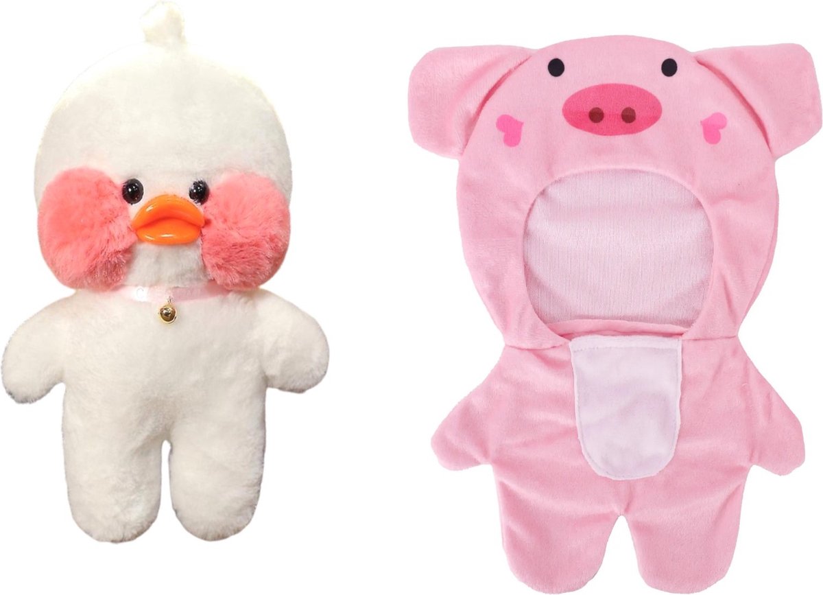 Klikkopers® - Paper Duck knuffel - Varkentje Kostuum - 30 cm - Paper ...