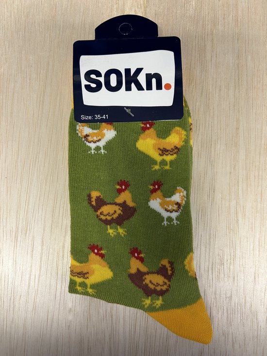 SOKn. Trendy sokken *KIPPEN* maat 35-41 (ook leuk om kado te geven !) | bol