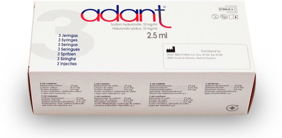 Adant 3 - hyaluronzuurinjectie - voorgevulde spuit zonder injectienaald ...
