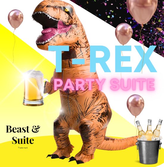 Beast & Suite - T-rex pak - Dino pak - Opblaasbaar Dinosaurus kostuum ...