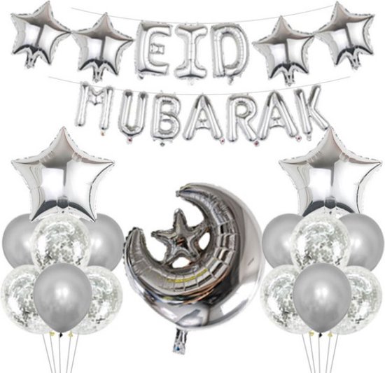 Suikerfeest - Offerfeest - Set 1 Banner 3 Meter Ballonnen 12 Stuks 1 ...