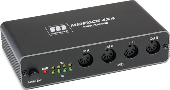 Miditech MIDIFACE 4x4 thru/merge 4 IN + 4 OUT + stand alone - MIDI ...