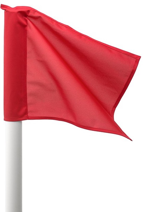 4 stuks Cornervlagstok met Rode Vlag 120 cm | bol