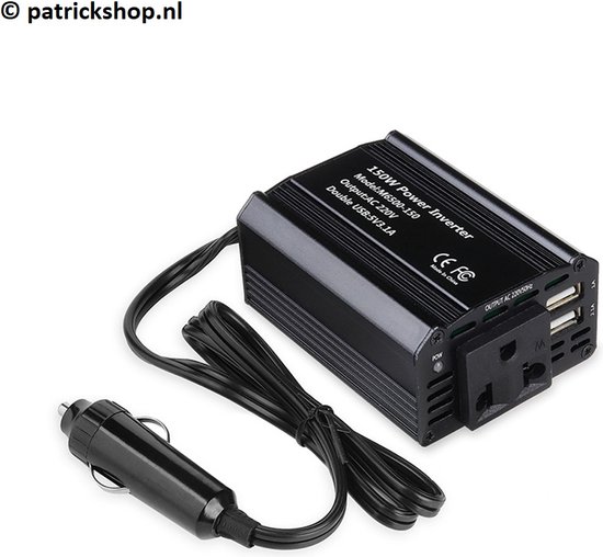 Auto 12V-230V Gemodificeerde Sinus Omvormer - 150W/300W | USB Poort | bol