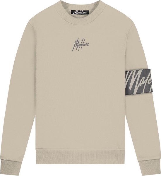 Malelions Captain Sweater Senior Beige/Iron Grey | bol.com