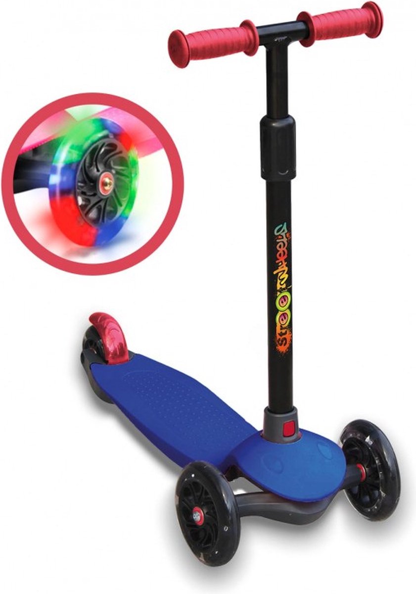 Step met 3 Wielen - DeQUBE - Streetwheels Kinderstep Inklapbaar - Met ...