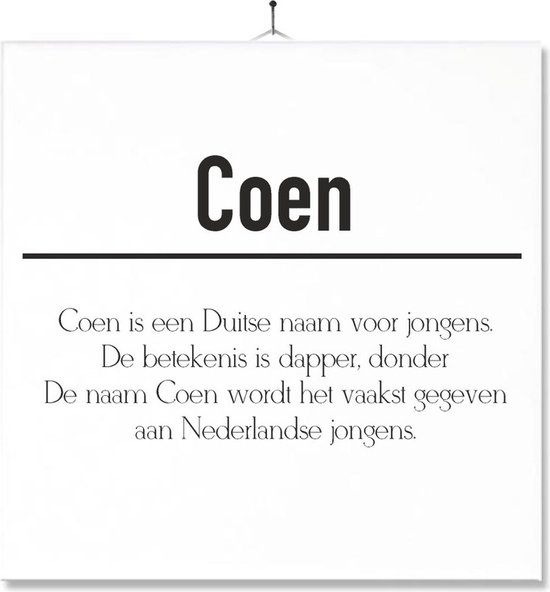 Tegel Met Opdruk | Betekenis | Kado | Cadeau | Met Naam - Coen | bol