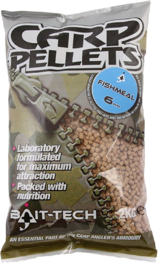 Bait Tech Fishmeal Carp Feedpellet 2kg 4 mm | bol.com