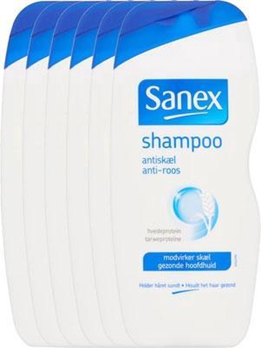 6x SANEX SHAMPOO ANTI ROOS 250ml | bol