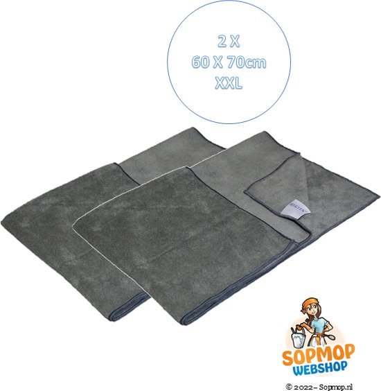 Microvezel Dweil Doek MF XXL Grey 2 stuks - Zware Professionele ...