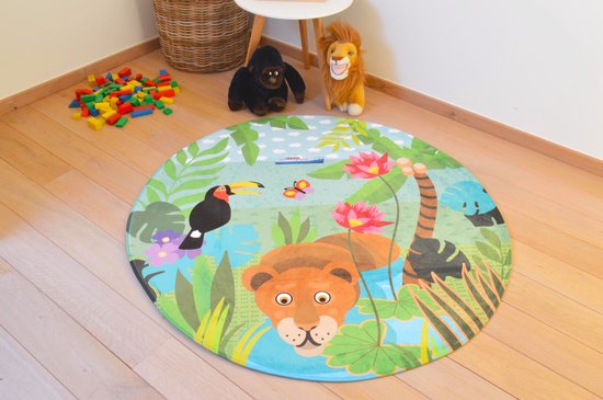 Kindertapijten.be - Jungle Kindertapijt - Rond - 130cm diameter ...