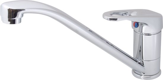 Plieger Solid Keukenkraan - 1-gats - Draaibare uitloop - Chroom | bol