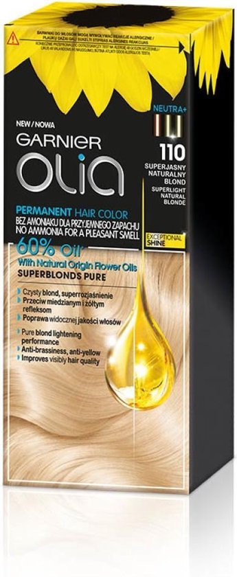 Garnier - Olia Hair Dye 110 Super Light Natural Blonde | bol