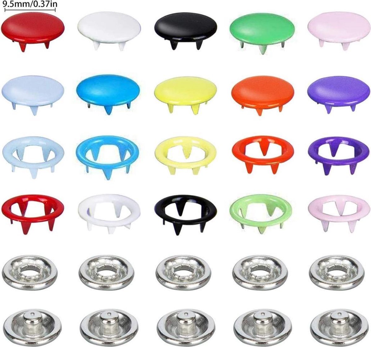 drukknopen met tang set bevestigen van drukknop kleur assortimentsdoos ...