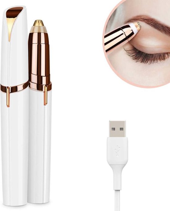 Wenkbrauw Epilator & Trimmer - Elektrische trimmer - USB oplaadbaar ...