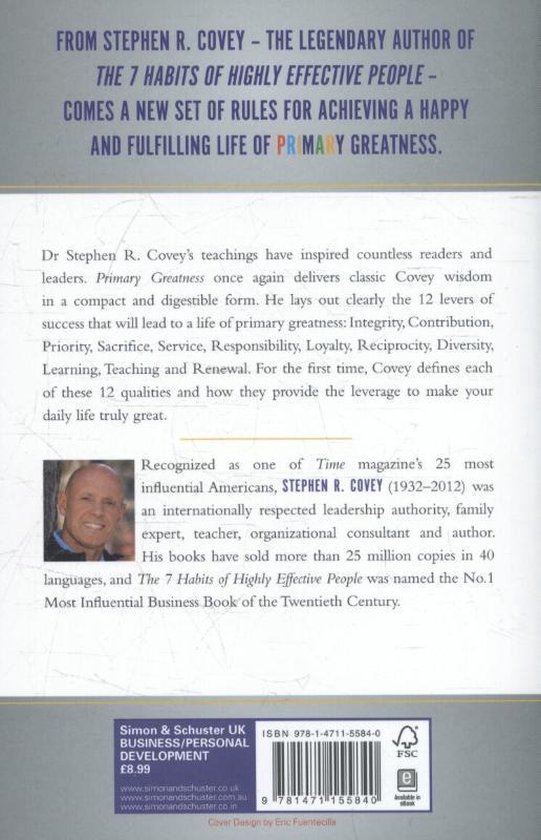 Primary Greatness, Stephen R. Covey | 9781471155840 | Boeken | bol.com