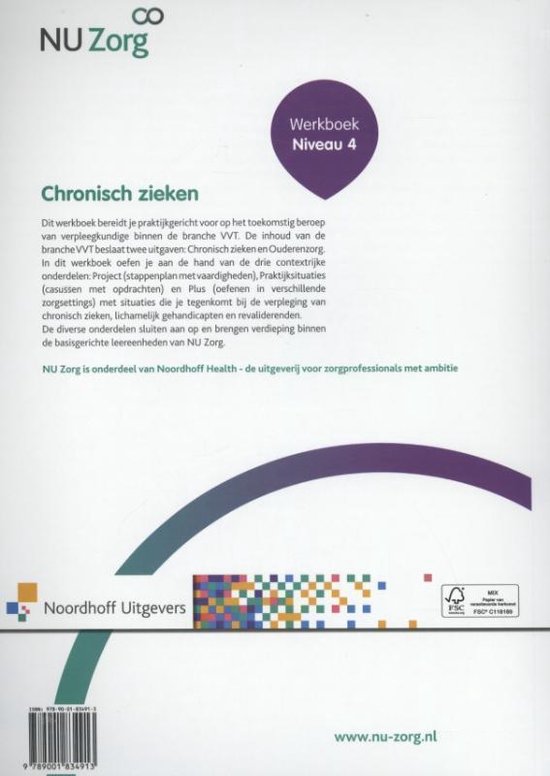 Nu Zorg - Chronisch zieken Niveau 4 Werkboek | 9789001834913 | Boeken ...