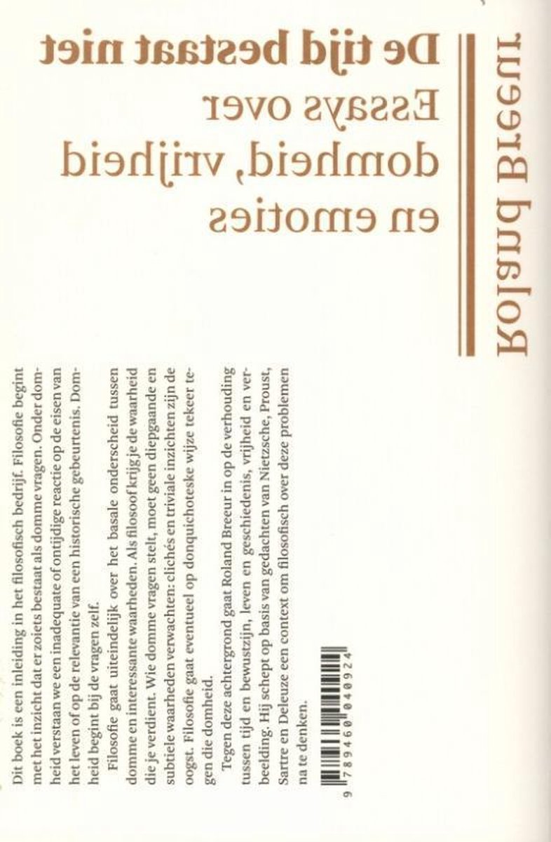 Kristalpaleis reeks voor eigentijdse filosofie - De tijd bestaat niet ...