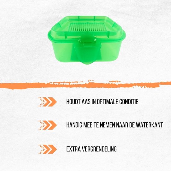 Orange85 Bewaarbakje - voor Aas - Wormen - Maden - Vissen - Bait ...