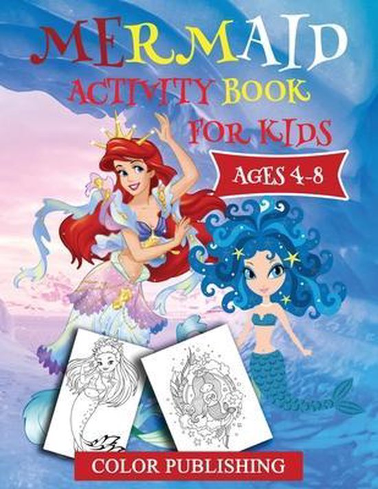 Mermaid Activity Book for Kids, Ages 4-8: Fun Kids Activity Games For ...