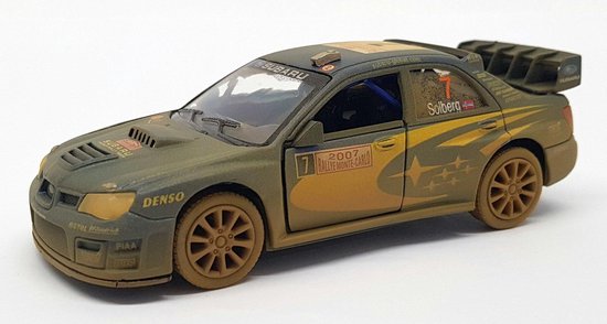 Subaru Impreza WRC 2007 (Blauw/Geel) 1/36 Kinsmart - Modelauto ...