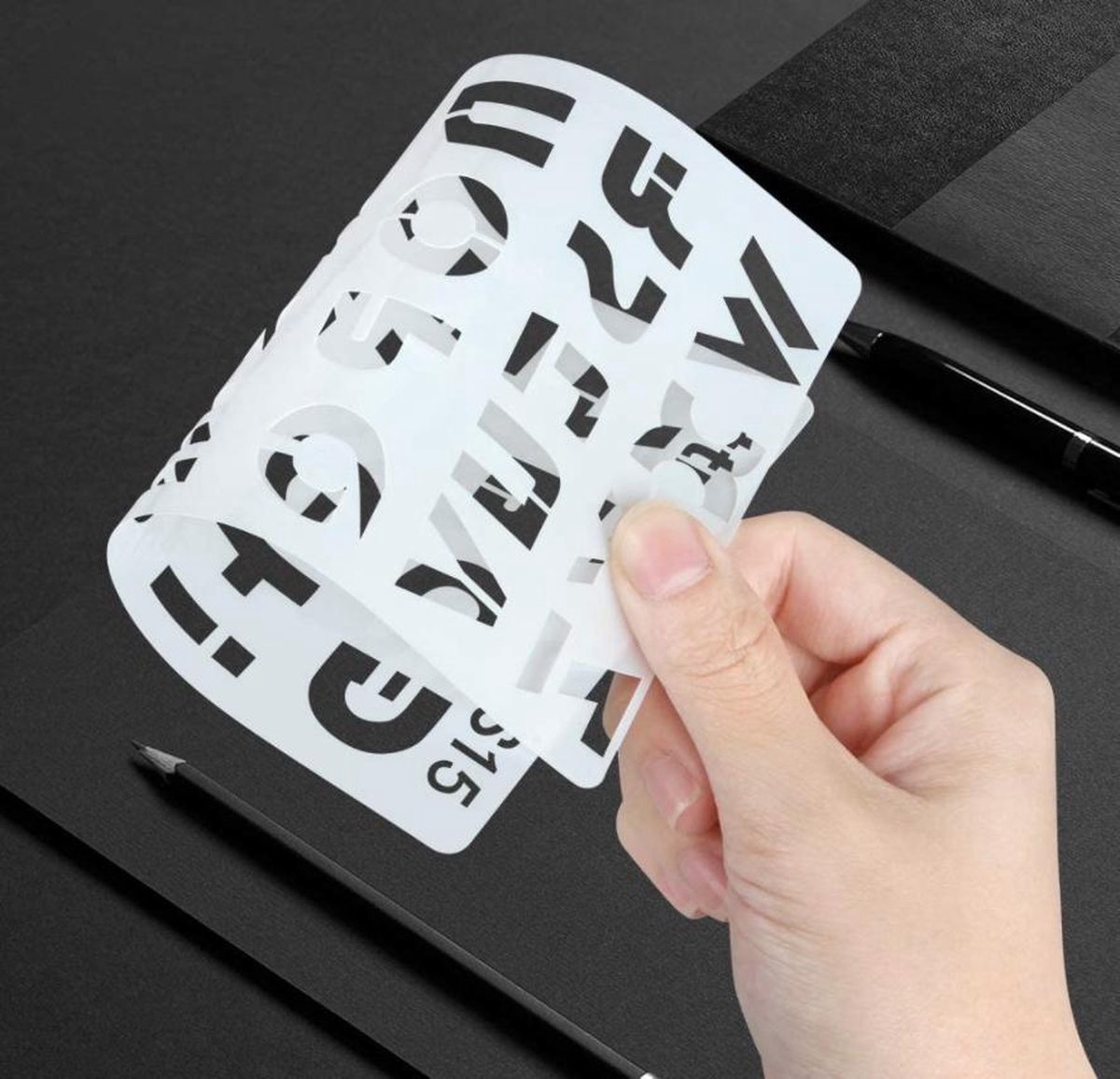 Teken Sjabloon Letters Cijfers Scrapbook Hobby Kantoor Kinderen ...