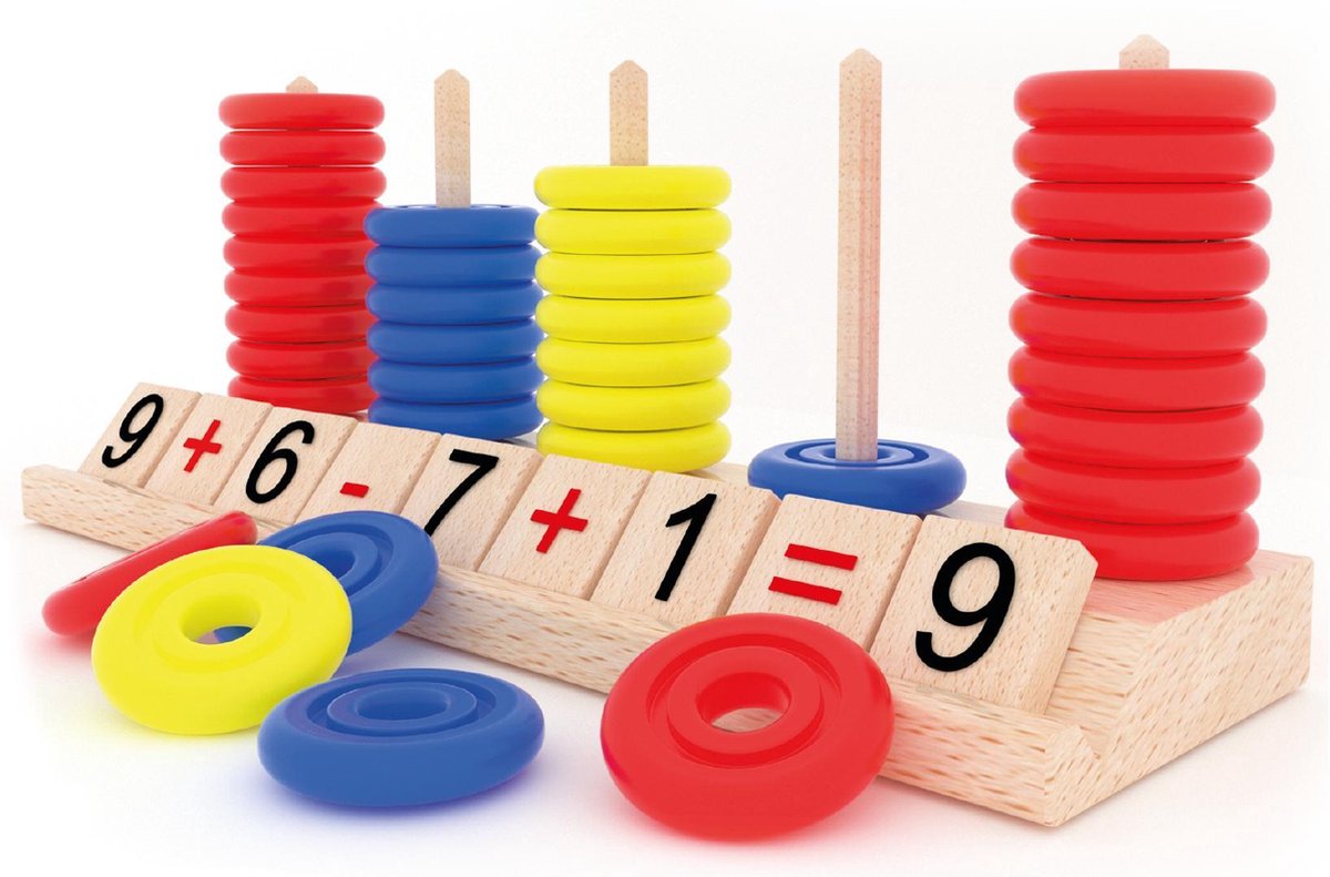 Houten rekenspel -Speelgoed voor kinderen - Educatief Spel Leren Tellen ...