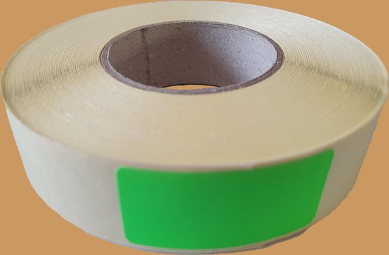 Blanco etiketten op rol - 40 x 20 mm rechthoek - groen radiant | bol